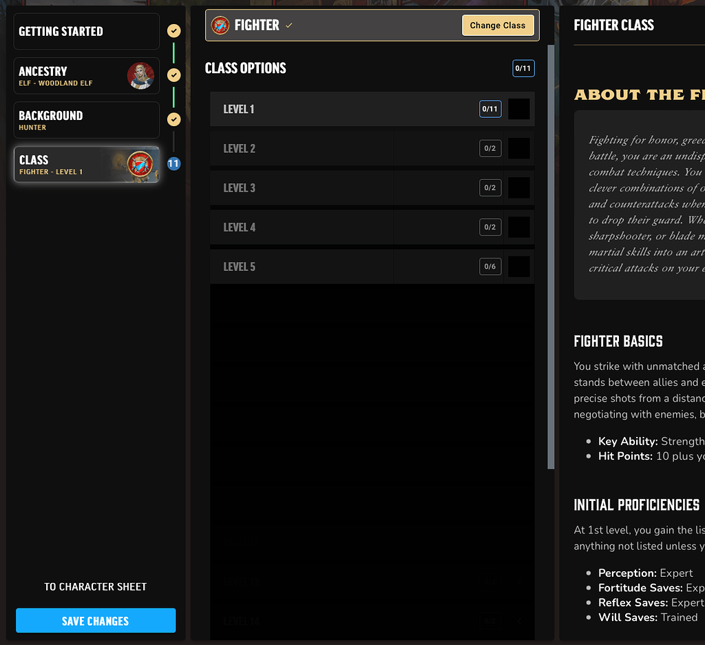 Class Options Not Loading Correctly Pathfinder Nexus And Character Tools Demiplane Forums 