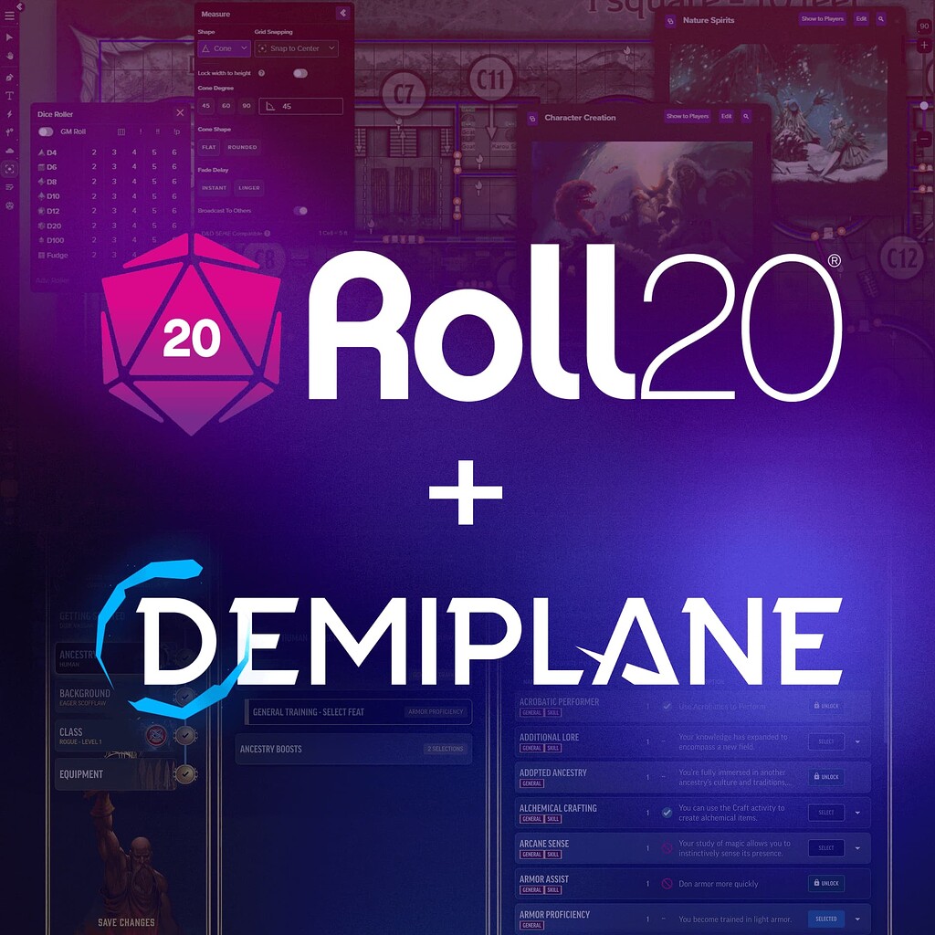 Demiplane Joins the Roll20 Family! - News & Announcements - Demiplane Forums