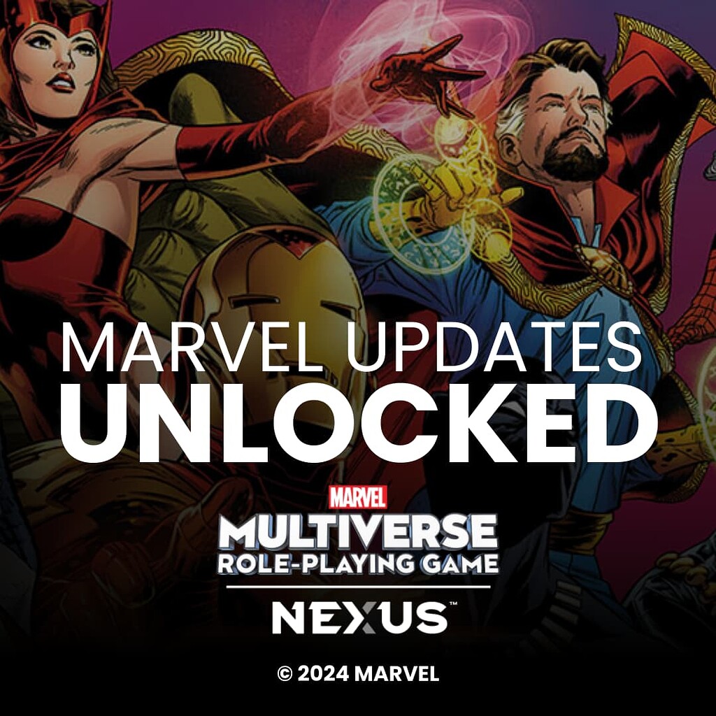 Marvel Updates are NOW UNLOCKED on the Marvel Multiverse Role-Playing ...