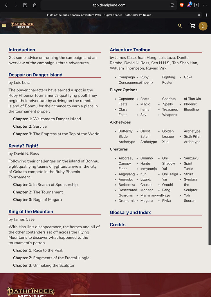 Bad ligature conversion and overlapping text layout on ipad - Pathfinder Nexus & Character Tools ...