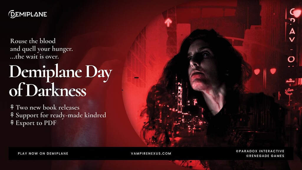 Demiplane Day of Darkness: Fall of London, Gehenna War, Pregen Support ...