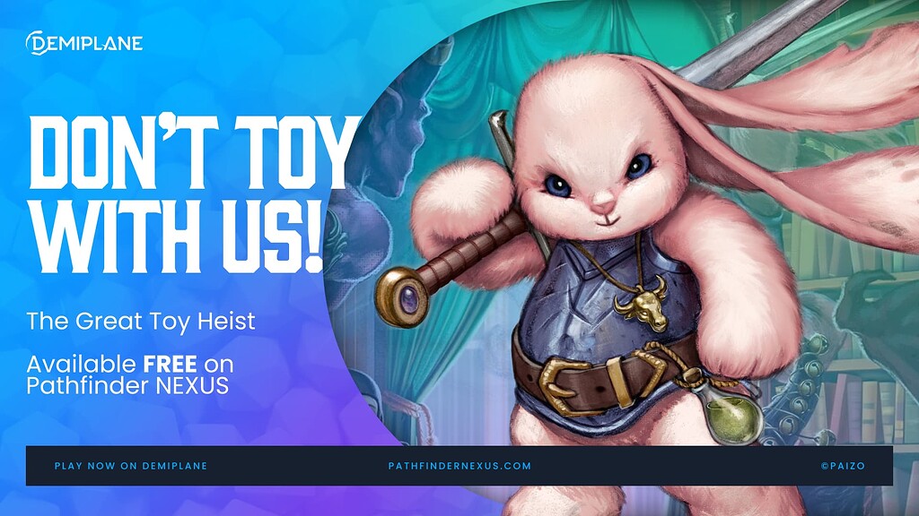 The Great Toy Heist - Support Thread - Pathfinder Nexus & Character ...